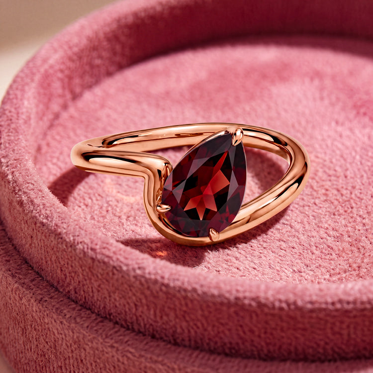 Garnet Statement Ring – Crytale Jewelry